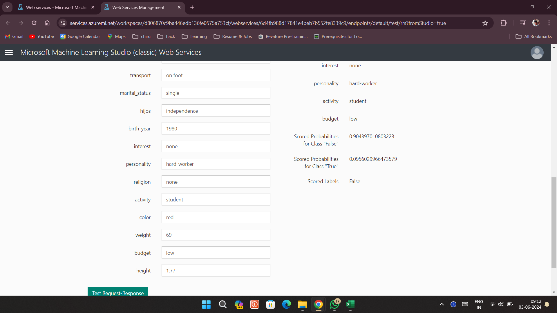 Project Details - Azure Machine Learning Decision Tree Model